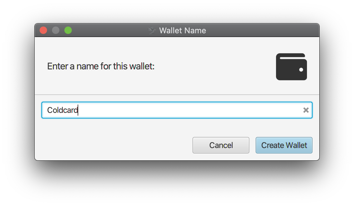 Setup a Coldcard wallet - Sparrow Wallet